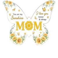 China Stylish Acrylic Butterfly Thanksgiving Plaque For Mother's Day Surprise Gift Desktop Decor With Custom Printing for sale