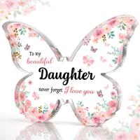 China Stylish Acrylic Butterfly Thanksgiving Plaque For Mother's Day Surprise Gift Desktop Decor With Custom Printing for sale