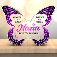 China Stylish Acrylic Butterfly Thanksgiving Plaque For Mother's Day Surprise Gift Desktop Decor With Custom Printing for sale