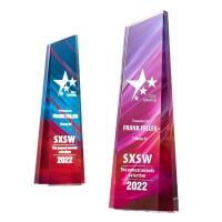 China Creative Acrylic Award with UV Printing , Lucite Plaque for Company Employees' Annual Conference and Honorary Titles for sale