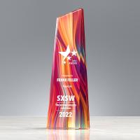 China Creative Acrylic Award with UV Printing , Lucite Plaque for Company Employees' Annual Conference and Honorary Titles for sale