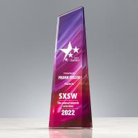 China Creative Acrylic Award with UV Printing , Lucite Plaque for Company Employees' Annual Conference and Honorary Titles for sale