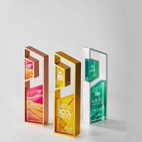 China Custom Shape Acrylic Trophy Award Plaque Authorization for Company Annual Conference and Employee Prize for sale
