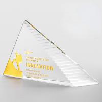 China Acrylic Creative Award Plaque 13.5 X 22.5 X 4 cm Size for Outstanding Employees Customizable Logo for sale