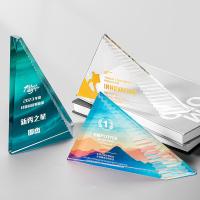 China Acrylic Creative Award Plaque 13.5 X 22.5 X 4 cm Size for Outstanding Employees Customizable Logo for sale