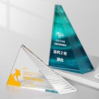 China Acrylic Creative Award Plaque 13.5 X 22.5 X 4 cm Size for Outstanding Employees Customizable Logo for sale
