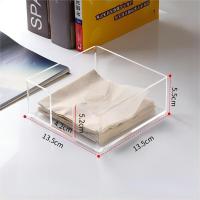 China Elegant And Functional Acrylic Paper Towel Box Plexiglas Tissue Holder For Modern Home Offices And Hotels for sale