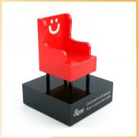 China Custom Mini Red Sofa Shape  Acrylic Award Trophy For Furniture Theme Business Recognition or Celebration for sale
