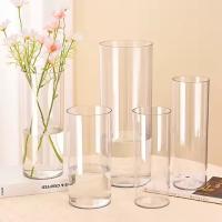 China Custom Wholesale Luxury Modern Transparent Acrylic Candle Holder Pillar Floating Candle Decoration Transparent Wedding Vase for sale