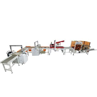 China Box Packing Fully Automatic Carton Machine 10bag / Min With Erector Sealer Conveyor for sale