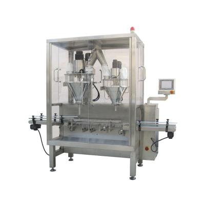 China Dual Fillers Powder Packing Machine Auger Screw Granule Filling Equipment for sale