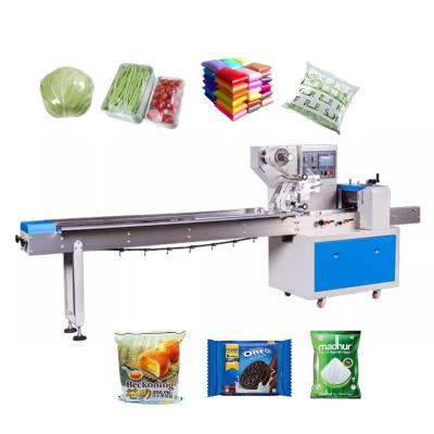 China Automatic Servo Motor Horizontal Flow Packing Machine with Human-Machine Interface and High Sensitivity Photoelectric Eye for sale