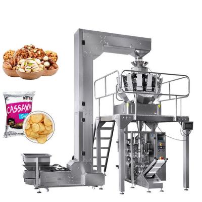China Full Automatic Weighing Seal Pouch Bag Packaging 100g 200g 500g Coffee Feed Candy Snack Nitrogen Potato Chips Packing Machine for sale
