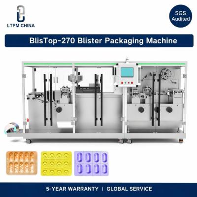 China Encoder Controlled BlisTop-270 Blister Packaging Machine Servo Towing Flat Plate Alu-Alu Packing Sealing Line for sale