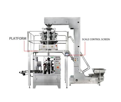China Vertical Rotary Snack Nuts Premade Bag Packing Machine 220V 50Hz for sale