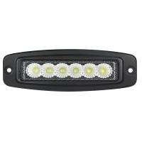 China 6 Inch 6pcs*3w Bridgelux Ultra Slim LED Bar Flush Mount Flood Beam For Motorcycle for sale