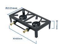 China fierce fire double-head stove with bracket cast iron stove high-power gas cooker outdoor patio gas grill appliances for sale