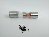 China Stainless Steel Adjustable Salt and Pepper Grinder Set - 6x6x23.5cm Bottle Design with Ceramic Mechanism for sale