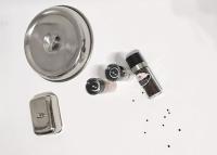 China Customizable Plastic Salt and Pepper Grinder Set Refillable Glass Jar 2 Pack for sale