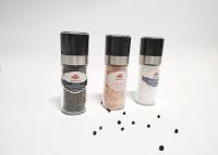 China Customizable Plastic Salt and Pepper Grinder Set Refillable Glass Jar 2 Pack for sale