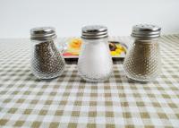 China Mini Glass Seasoning Shakers 2-Pack with Aluminum Lids - Small Capacity Disposable Spice Containers for sale