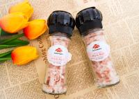 China Glass Salt Grinder with Plastic Lid and Ceramic Grinding Core for Pink Himalayan Salt for sale