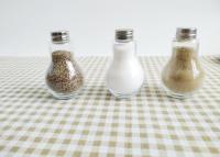 China 100ml Lamp Shape Glass Spice Jars with Flip-Top Lids - Clear Refillable Kitchen Storage Containers for sale