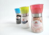China Adjustable Salt and Pepper Grinder Mill 150ml 200ml Stainless Steel Glass for sale