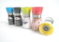 China Adjustable Salt and Pepper Grinder Mill 150ml 200ml Stainless Steel Glass for sale