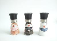 China Ceramic Core Salt and Pepper Grinder with 80ml Glass Bottle - 47×60×118mm Manual Spice Mill for sale