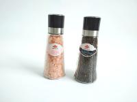 China Glass Pepper Grinder Spice Mill 260ml Adjustable Hand Salt Mill Customizable for sale