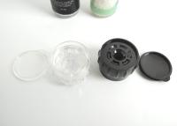 China Acrylic Salt and Pepper Grinder Glass Bottle Plastic Lid Adjustable Spice Mill Custom Size for sale