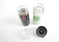 China Acrylic Salt and Pepper Grinder Glass Bottle Plastic Lid Adjustable Spice Mill Custom Size for sale