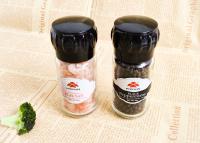 China Manual Glass Grinder Adjustable Refillable Spice Salt Pepper Mill 200ml for sale