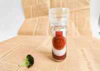 China Clear Visualization Glass Manual Pepper Grinders With Glass Jar And Plastic Cap for sale