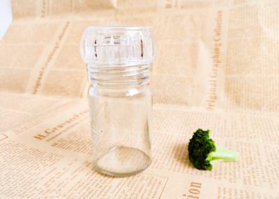 China Plastic Cap Glass Bottle Grinding Tool Adjustable Manual Spice Grinder 100ml for sale