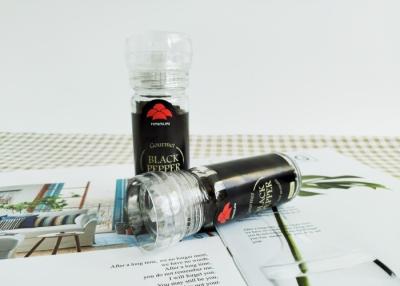 China Durable Glass Salt and Pepper Grinders Manual 100ml Capacity 135mm Height for sale