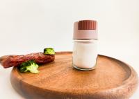 China 100ml Glass Seasoning Bottle with Plastic Lid - Clear Round Salt and Pepper Shaker for Spice Control for sale