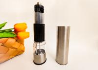 China Kairun Stainless Steel Electric Salt & Pepper Grinder with Ceramic Mechanism - 4 AA Battery Powered, Adjustable Grind for sale