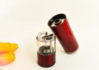 China Battery Operated Salt and Pepper Grinder Red Finish Stainless Steel 4 AA Adjustable Coarseness for sale