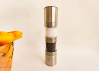 China Kairun Silver Stainless Steel Manual Pepper Grinder with Ergonomic Handle - Various Sizes for Salt, Spices & Coffee Beans for sale