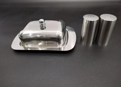 China Stainless Steel Seasoning Shakers Set - Silver Round Spice Containers for Kitchen, BBQ & Camping Use for sale