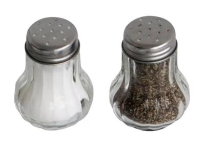 China Custom Glass Seasoning Shaker 15ml Capacity with Stainless Steel Cap for Pepper and Salt for sale