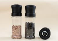 China Refillable Plastic Salt & Pepper Grinders with Transparent Jars - Sustainable Design, Custom Colors, High Durability for sale