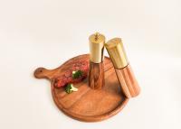 China Natural Acacia Wood Salt & Pepper Grinder Set with Ceramic Core - 100M Supply Capacity for sale
