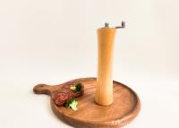 China Natural Wooden Salt and Pepper Grinder Set - 5x21.3 cm Manual Refillable Design with Ceramic Grinding Core for sale