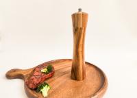 China Kairun Natural Wood Pepper Grinders 5.5x21.3cm with Ceramic Core for Herbs Spices Nuts for sale