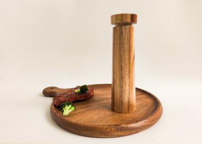China Natural Wood Salt and Pepper Grinder Set 5.5x20 cm with Ceramic Core - Manual Refillable Design for Herbs and Spices for sale