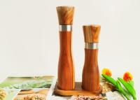 China 2 Piece Wooden Salt and Pepper Grinder Set with Ceramic Mechanism - Adjustable Coarseness Manual Mills for sale