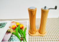 China Manual Salt and Pepper Grinder Set with Ceramic Mechanism - 2-Piece Adjustable Coarseness Wooden Mill for sale